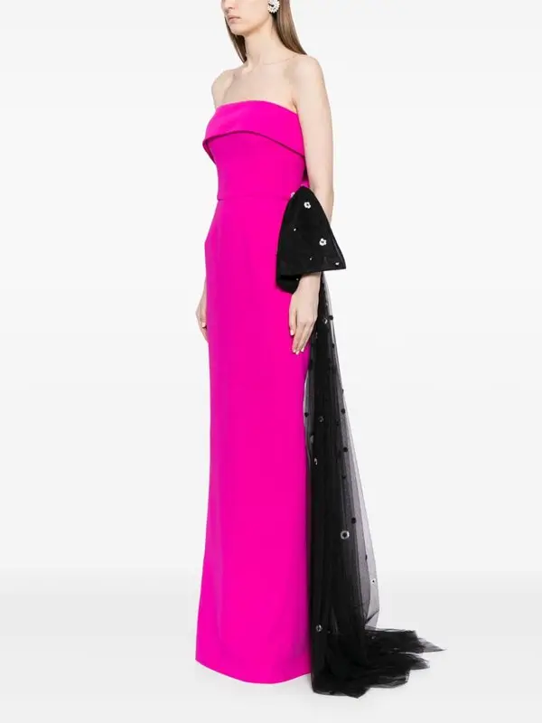 SAIID KOBEISY Bow Off-shoulder Gown