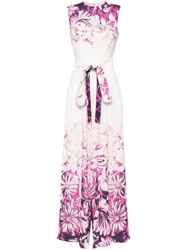SAIID KOBEISY Floral-print Wide-leg Jumpsuit - White