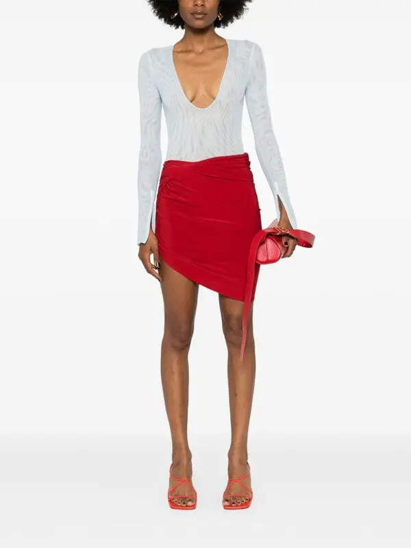 Jacquemus La Mini Jupe Drapée Skirt