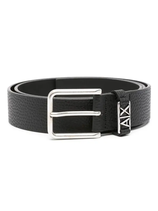 Armani Exchange Black Belt with Silver Logo Armani Exchange Women main image 4