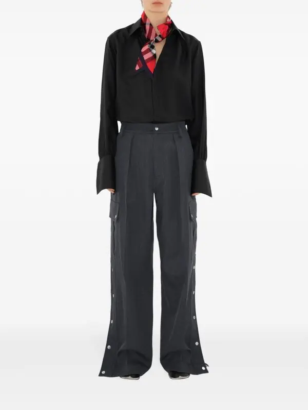 Burberry Check-print Silk Skinny Scarf - Red
