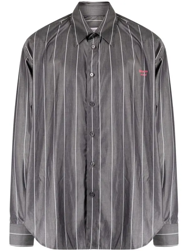 Martine Rose Woven Pulled Neck Shirt White