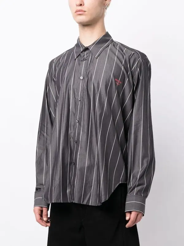 Martine Rose Woven Pulled Neck Shirt White