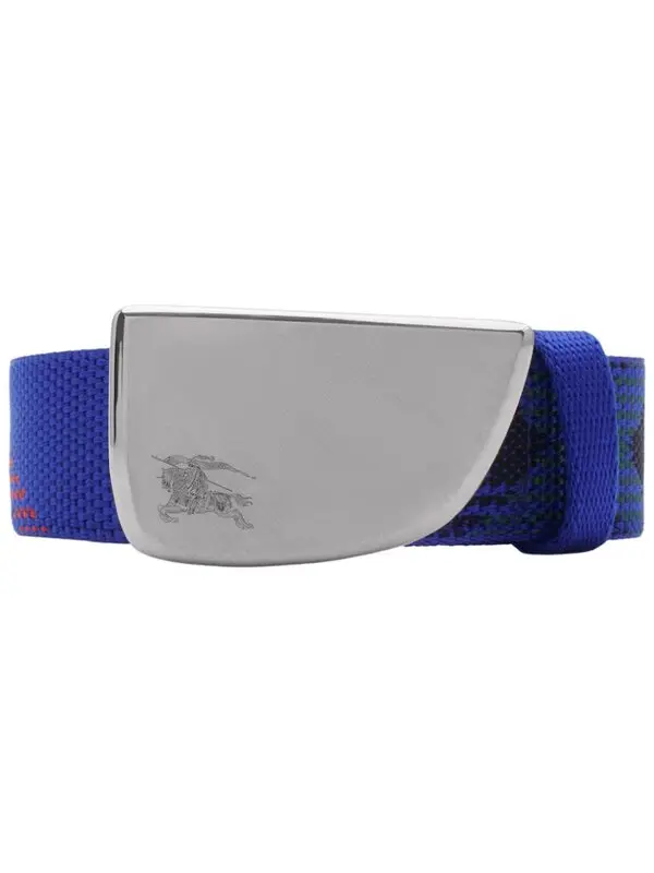 Burberry Check Webbing Shield Belt - Blue