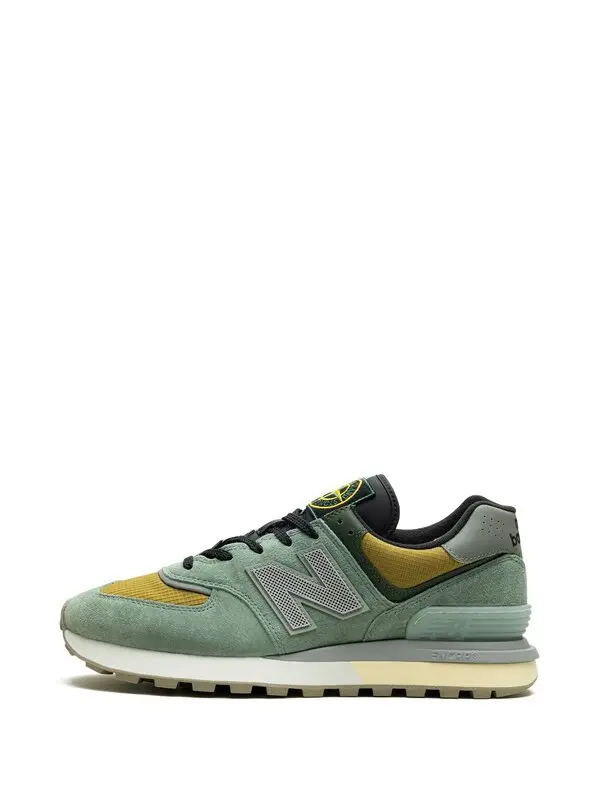 NEW BALANCE X Stone Island 574 Legacy Light Sneakers - Green