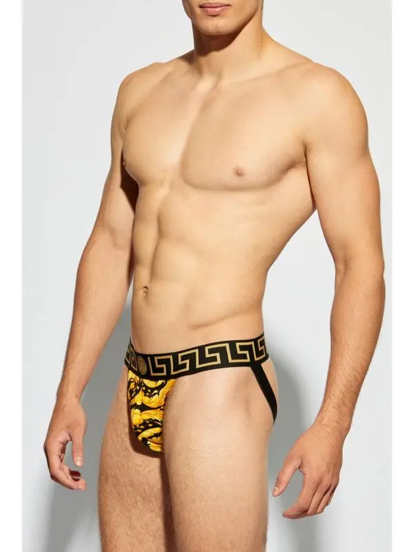 Versace Barocco Print Stretch Cotton Jockstraps