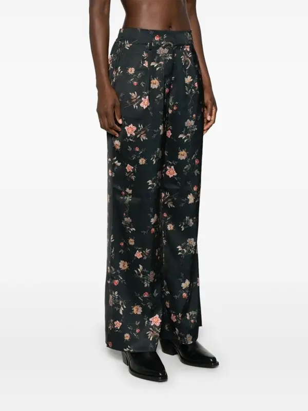 ALLSAINTS Floral-print Satin Trousers