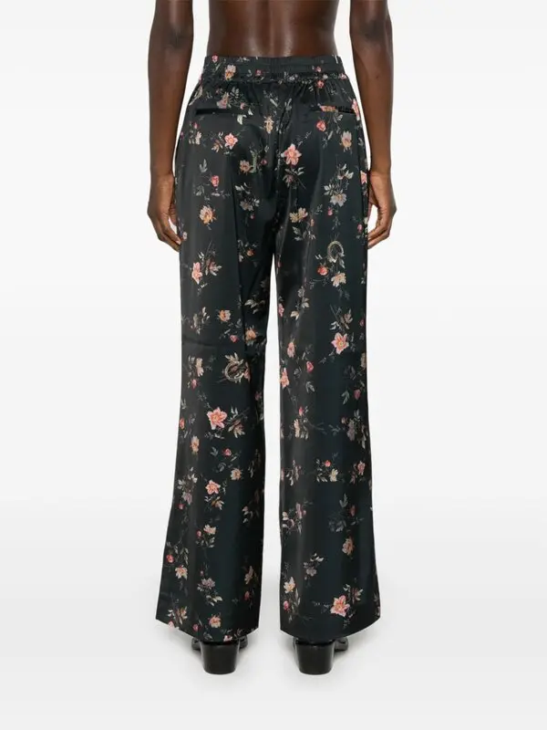 ALLSAINTS Floral-print Satin Trousers
