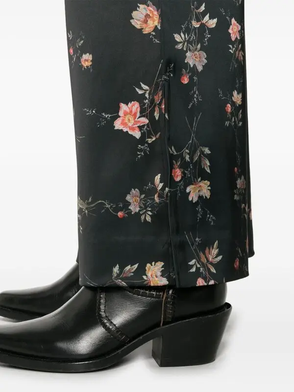 ALLSAINTS Floral-print Satin Trousers