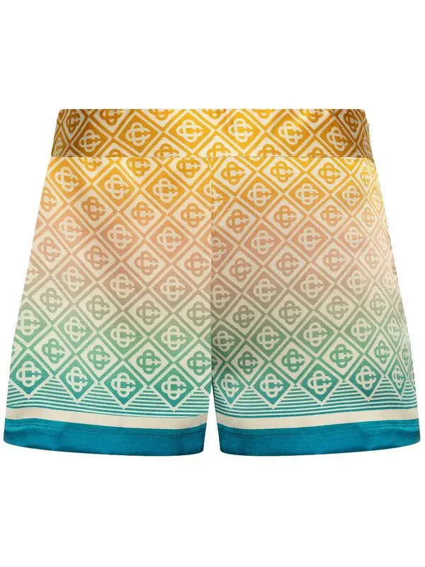 Casablanca Diamond Monogram Degrade Short - Orange