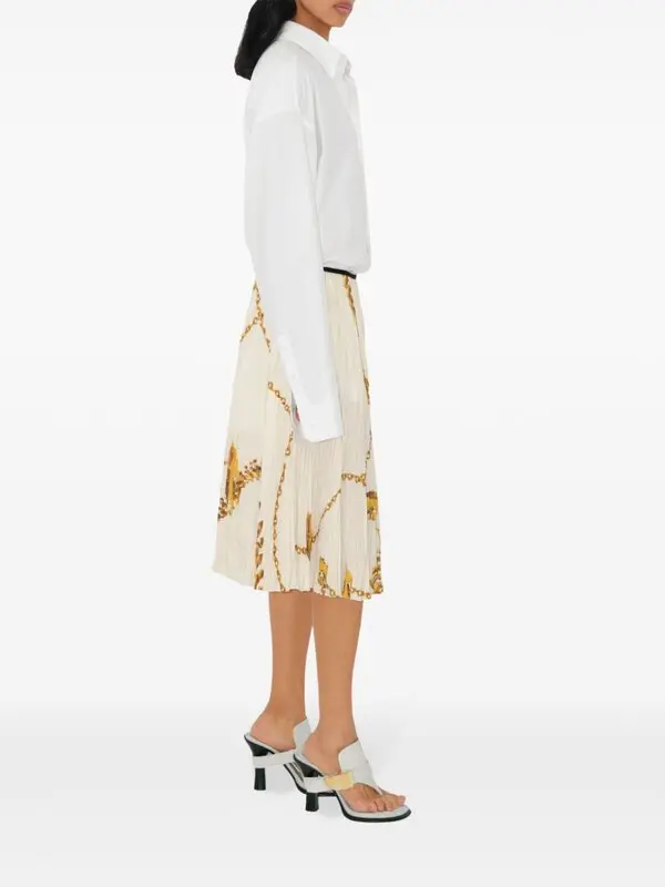Burberry Shield Hardware Pleated Skirt