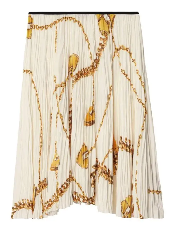 Burberry Shield Hardware Pleated Skirt