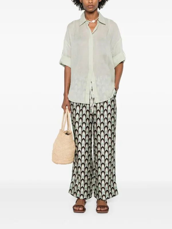 Lorena Antoniazzi Adjustable-sleeves Ramie Shirt