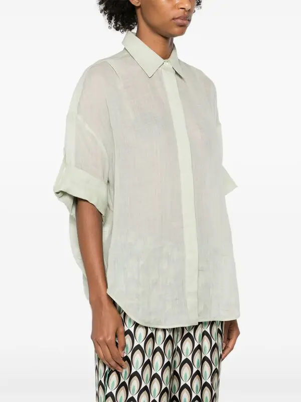 Lorena Antoniazzi Adjustable-sleeves Ramie Shirt