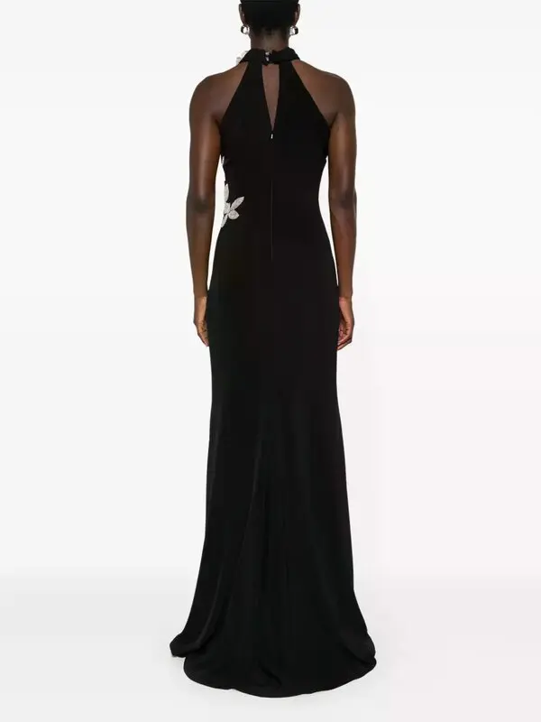 CRISTALLINI Sequin-embellished Halterneck Maxi Dress