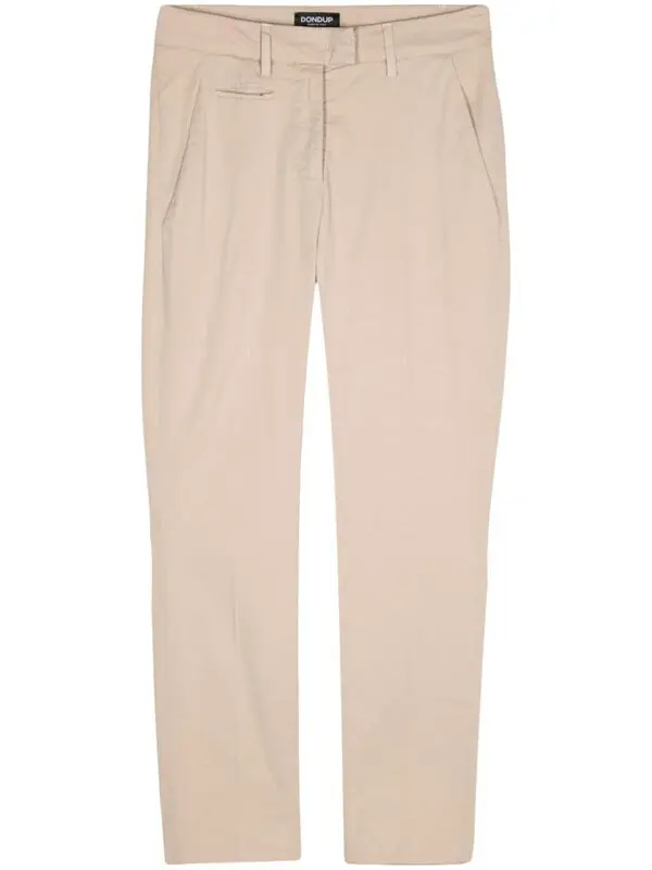 DONDUP Cotton Straight-leg Trousers - Brown