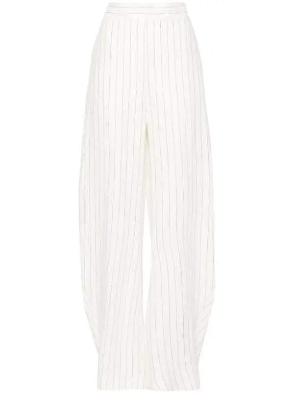 ALESSANDRO VIGILANTE Pinstriped Palazzo Trousers