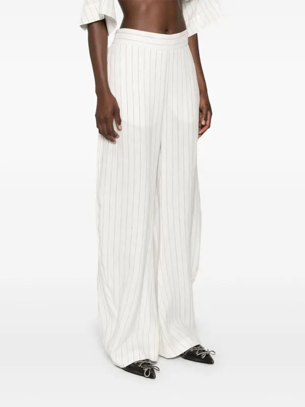 ALESSANDRO VIGILANTE Pinstriped Palazzo Trousers