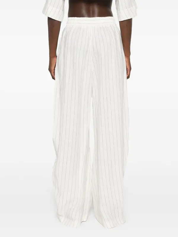 ALESSANDRO VIGILANTE Pinstriped Palazzo Trousers