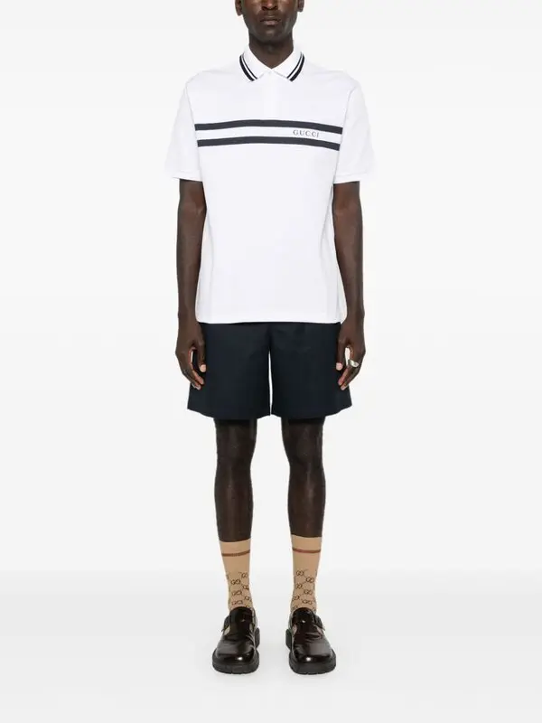 Gucci Tailored Cotton Twill Shorts - Blue