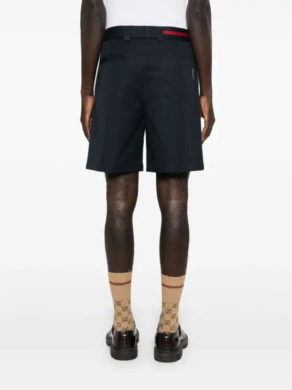 Gucci Tailored Cotton Twill Shorts - Blue