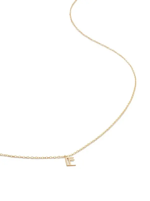 Monica Vinader 14kt Yellow Initial E Necklace