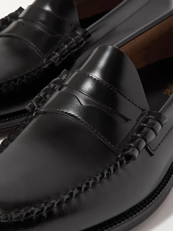 G.H. BASS & CO. Easy Weejuns Larson Glossed-leather Penny Loafers