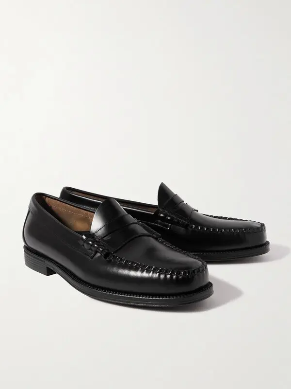 G.H. BASS & CO. Easy Weejuns Larson Glossed-leather Penny Loafers