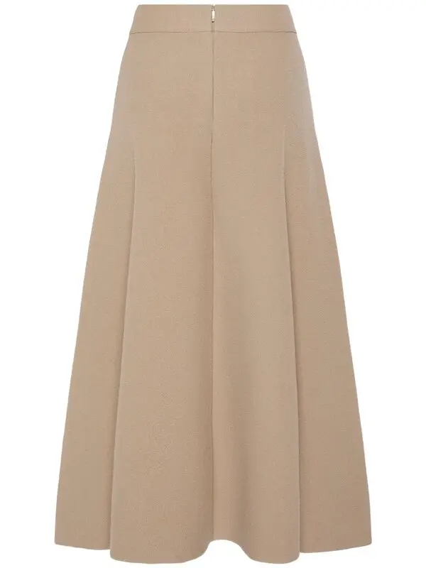 Moncler Wool Blend Midi Skirt