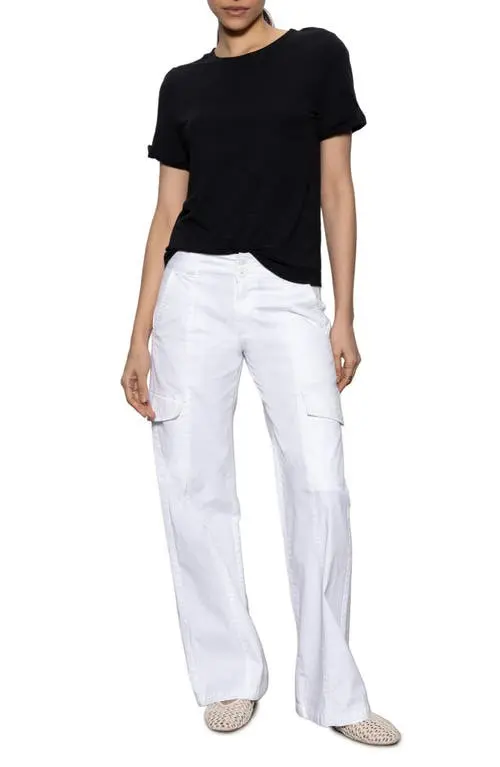 Sanctuary Perfect Roll Sleeve T-shirt - Black