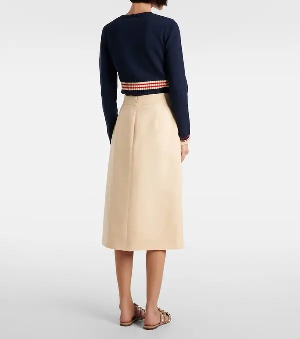 Valentino Garavani Crepe Couture Midi Skirt