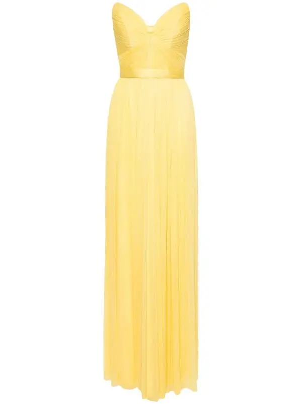CRISTALLINI Pandora Pleated Silk Dress