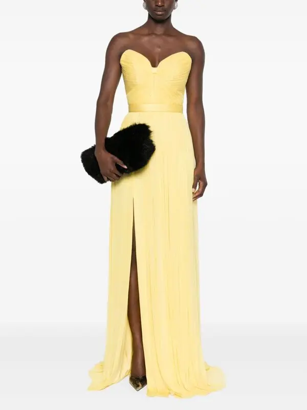 CRISTALLINI Pandora Pleated Silk Dress
