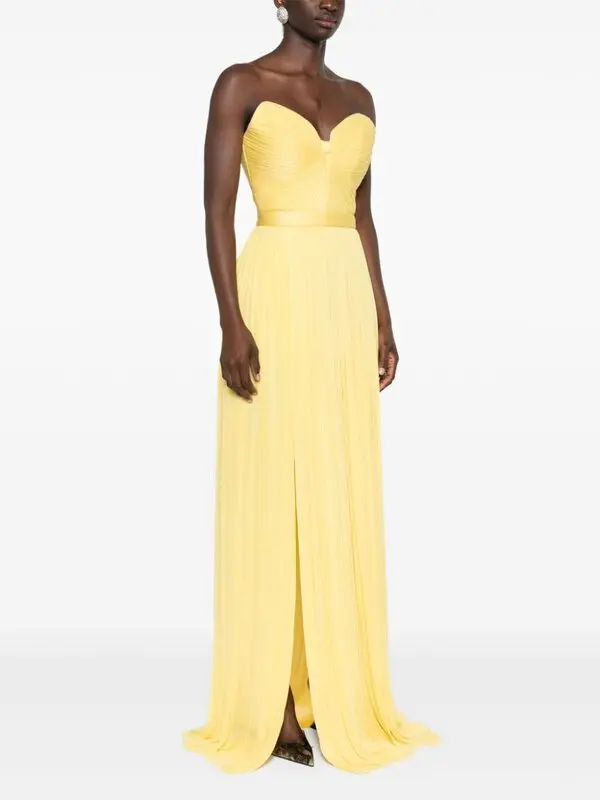 CRISTALLINI Pandora Pleated Silk Dress