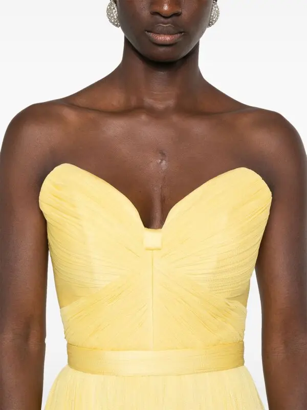 CRISTALLINI Pandora Pleated Silk Dress
