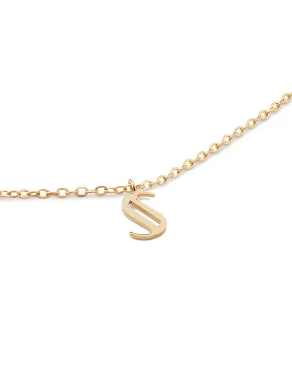 Monica Vinader 14kt Yellow Initial S Necklace