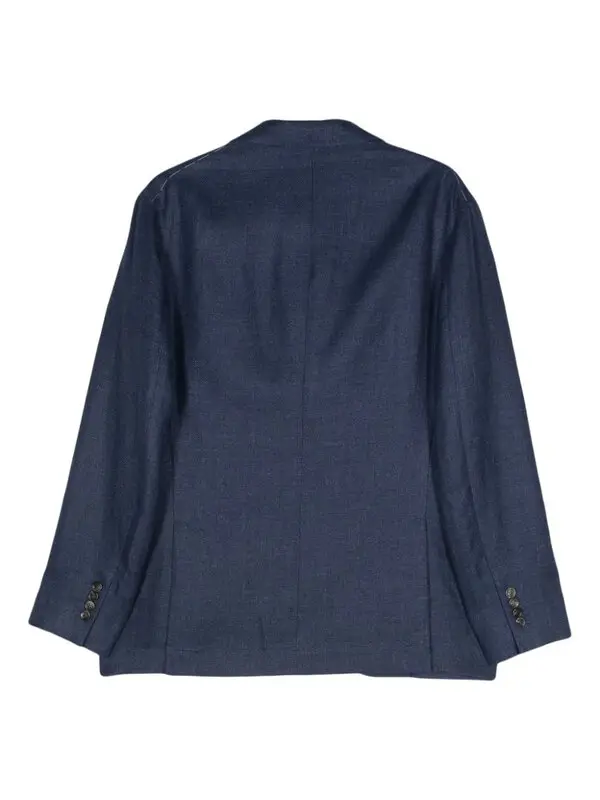 Brunello Cucinelli Single-breasted Linen Blend Blazer
