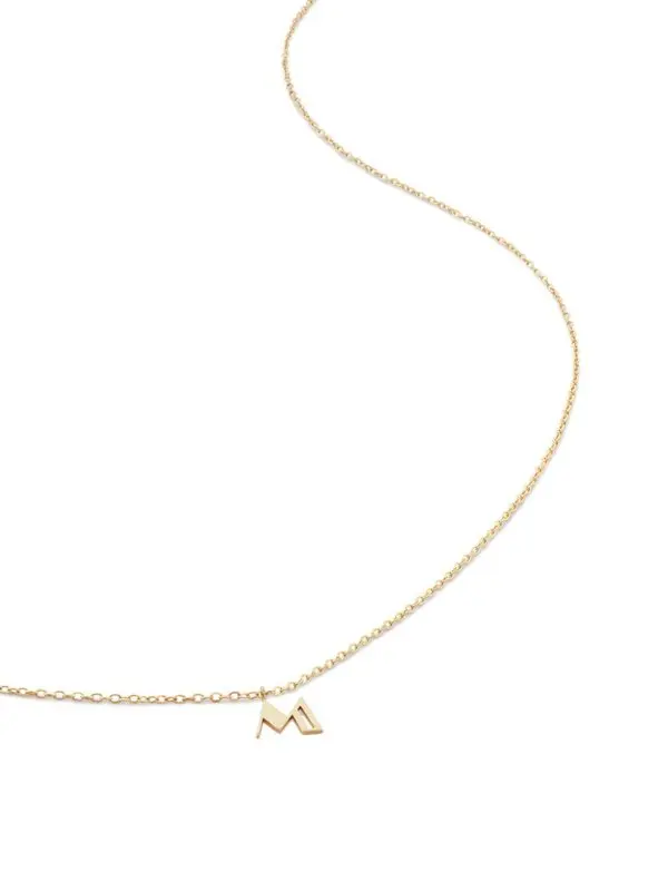 Monica Vinader 14kt Yellow Initial 'm' Pendant Necklace - Gold
