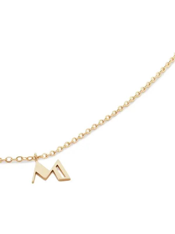 Monica Vinader 14kt Yellow Initial 'm' Pendant Necklace - Gold