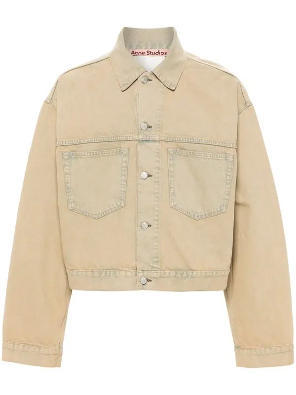 Acne Studios Patch-pockets Denim Jacket - Neutrals