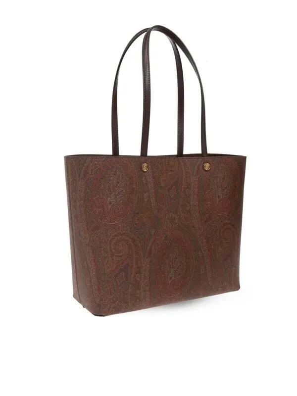 Etro Large Paisley Jacquard Shopper Tote - Brown