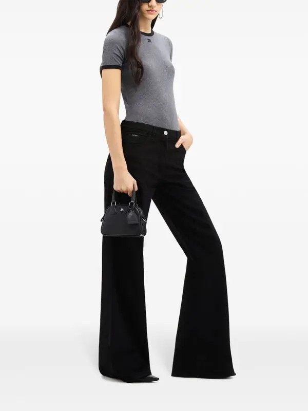 COURREGES Logo Mini Bowling Bag - Black