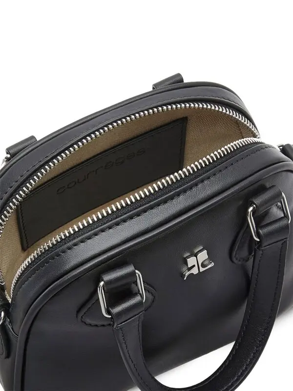 COURREGES Logo Mini Bowling Bag - Black