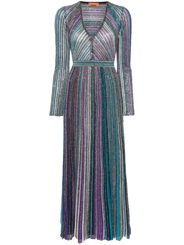 Missoni Sequin-Embellished Maxi Dress Blue Editorialist - Main Image
