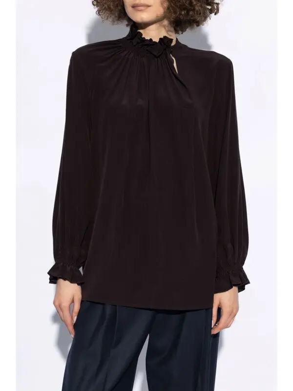 Victoria Beckham Draped Silk Blouse