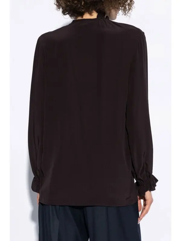 Victoria Beckham Draped Silk Blouse