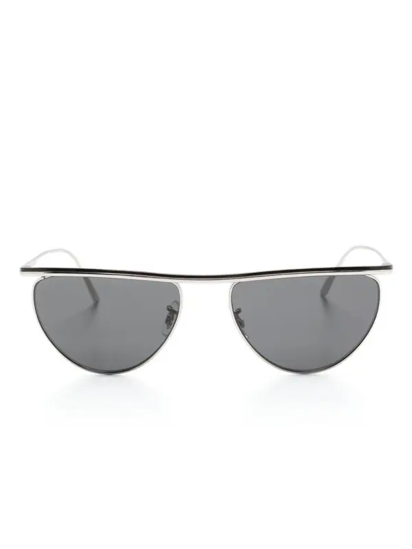 Oliver Spencer Geometric-frame Sunglasses - Silver