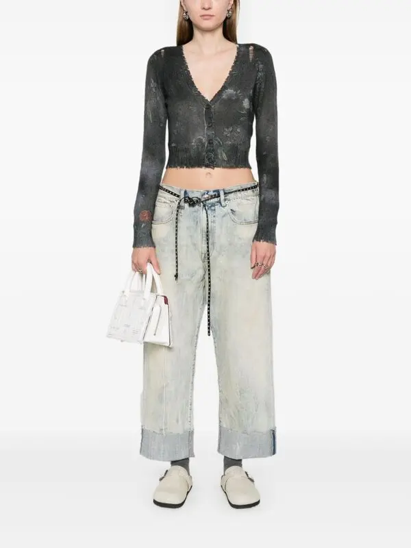 R13 Cuffed Boyfriend Jeans