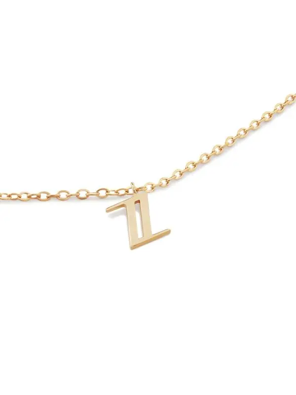 Monica Vinader 14kt Yellow Initial Z Necklace - Gold
