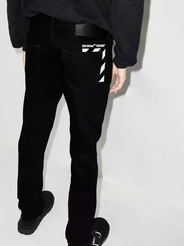 Off-White Diag-stripe Straight Leg Jeans